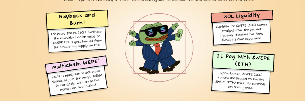 Solana meme coin boom: Wallstreet Pepe expands to SOL, making $WEPE a ...