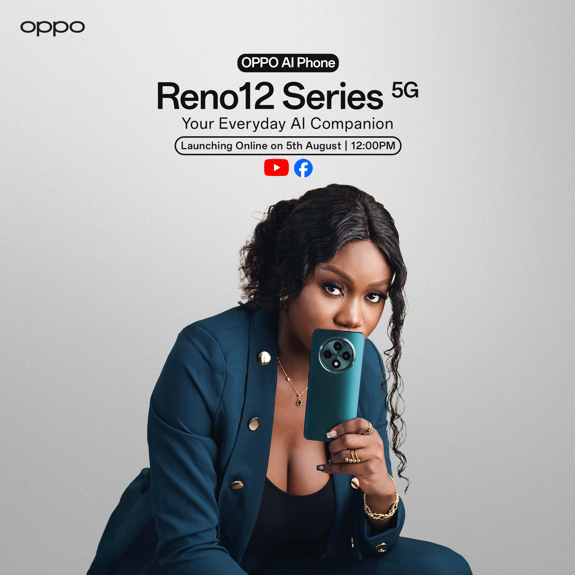 Introducing Opporeno12 F 5g Your First Choice Ai Phone Packed With Ai Portrait Capabilities