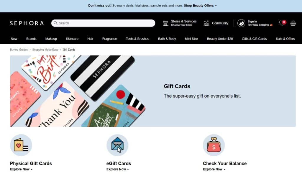 How to check your Sephora gift card balance quickly and easily