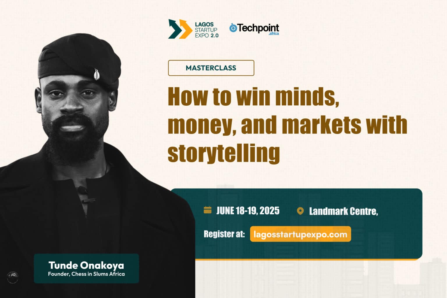 Tunde Onakoya to teach Masterclass at Lagos Startup Expo 2.0